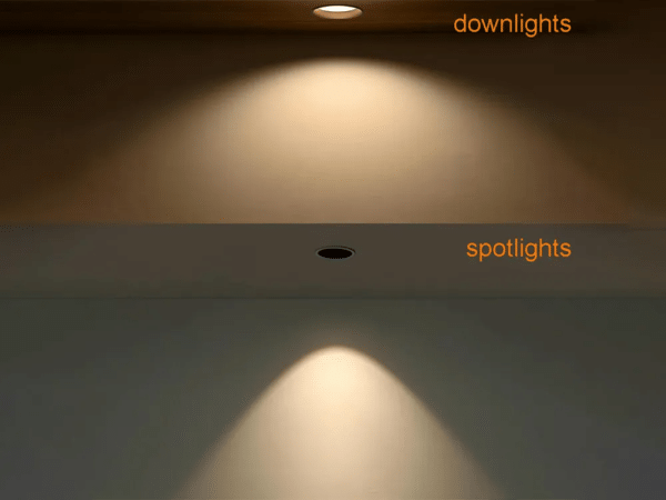 What is the difference between led downlights and LED spotlights?